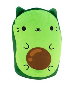 cats vs pickles - jumbo - avocato - 8" super soft and squishy bean-filled weighted stuffed animals - great for kids, boys, & girls - collect as desk pets, fidget toys, or sensory toys. (v1066)