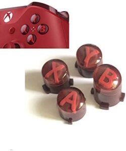 abxy button kit bullet buttons levers mod kit for xbox one xbox one s xbox one elite controller replacement (dark red)