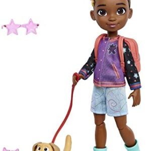 Mattel Karma’s World Roller Skating Mattel Karma Doll with Dog Figure, Set Includes Collectible Record & Accessories