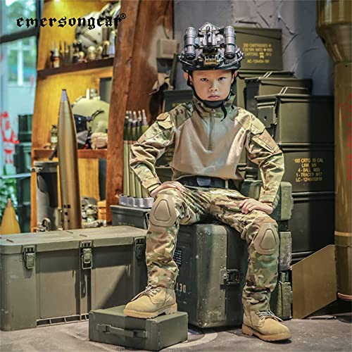 EMERSONGEAR Tactical Airsoft Kids Uniform,Boys Soldier Pants and Shirt,Children BDU Hunting Military Camouflage Combat Suit (7 Years)