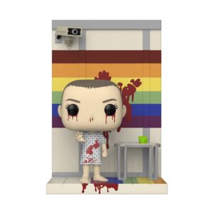 funko pop! deluxe: stranger things - eleven in the rainbow room - exclusive vinyl figure - #1251, multicolor