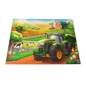 john deere farm kids puzzle - kids and toddler puzzle with large durable pieces - toddler learning toys for early childhood development - kids puzzles - 70 piece - puzzle for kids ages 4 and up