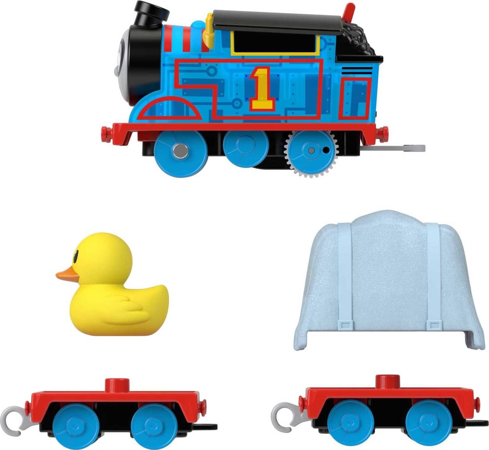 Thomas & Friends Motorized Toy Train Secret Agent Thomas Battery-Powered Engine with Cargo for Preschool Pretend Play Kids Ages 3+ Years