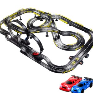 searcnos 11.8m electric slot car race track set track racing high-speed electric powered super loop speedway slot car for boys over 8 years old, 4_car