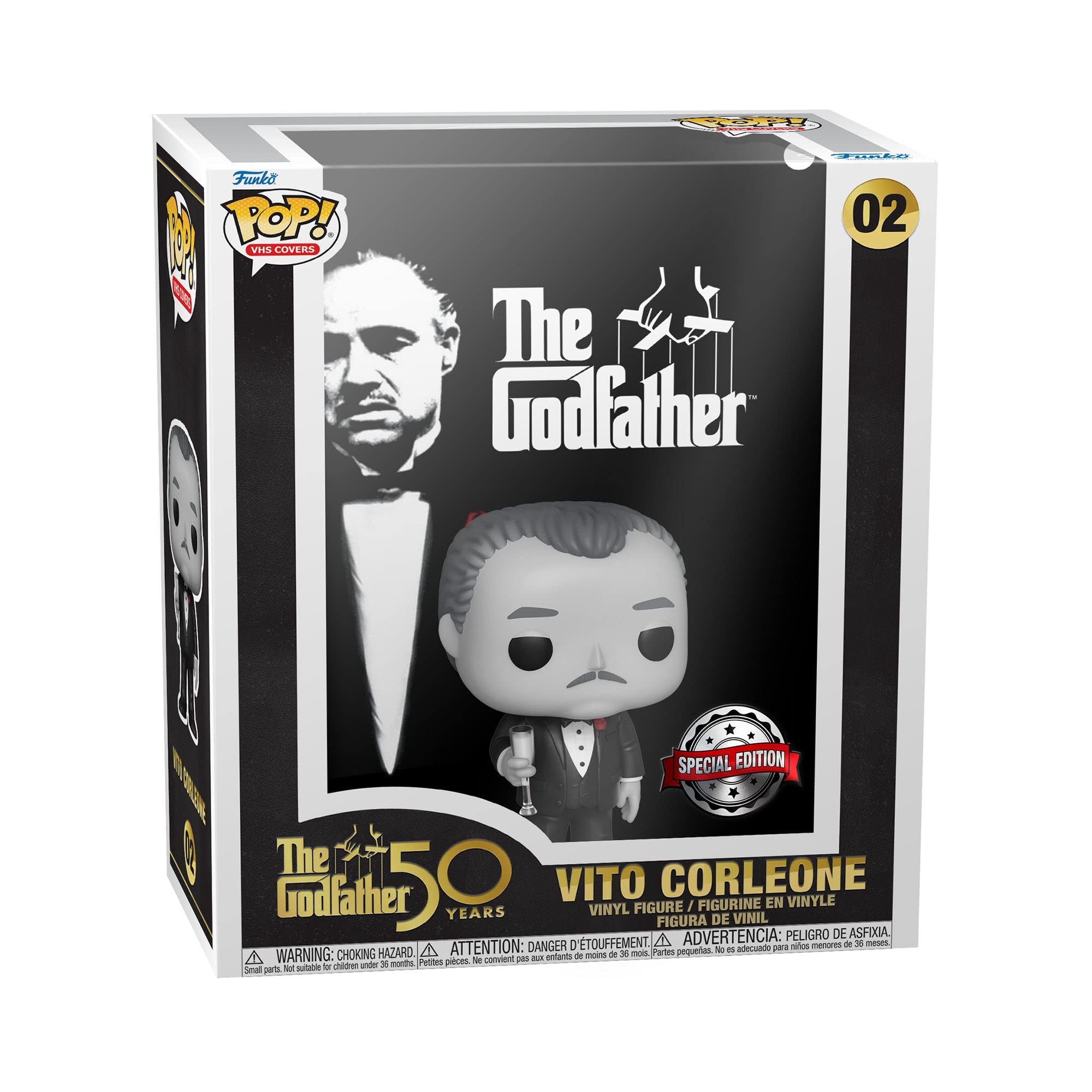 Funko The Godfather 50 Years Movie Cover Display - Vito Corleone Pop! Vinyl Collectible Figure - Limited Edition Exclusive (62486)