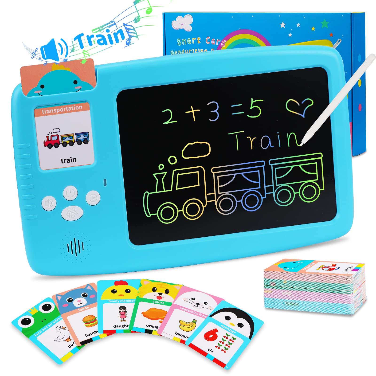 Learning Educational Toddler Toys Age 2-6, Read & Write Talking Flash Cards Speech Therapy Autism Toys Gifts for 3 4 5 6 Year Old Kids Boys and Girls, Montessori Toy 224 Sight Words LCD Writing Board