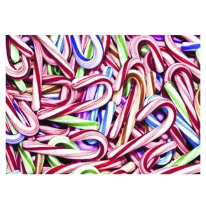 toynk candy cane collage 1000-piece jigsaw puzzle for adults | brain teaser, educational developmental toys & games, building kit activities to encourage creative play | 28 x 20 inches