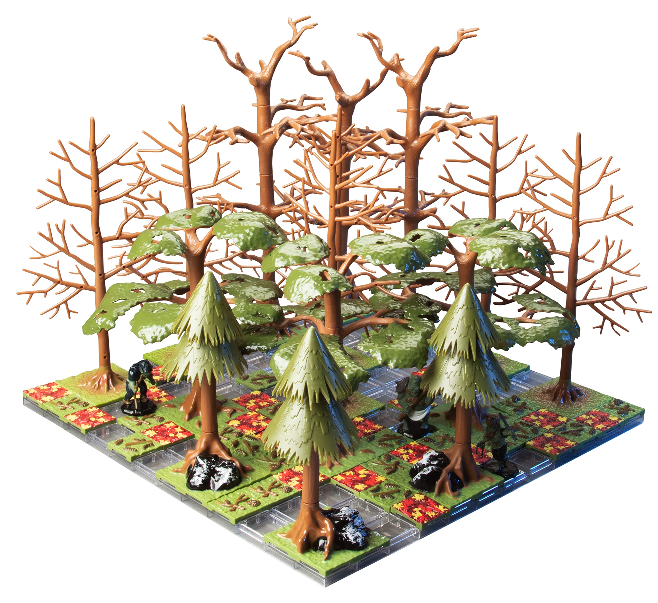 Monster Adventure Terrain 91Pc Painted Forest Tree Set Fully Modular, Stackable 3D Tabletop World Builder-Use Alone or with Other Sets- Compatible with DND Dungeons Dragons, Pathfinder & All RPG Games