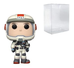 pop disney: lightyear – buzz lightyear (xl-01 suit) vinyl figure pop (bundled with compatible pop box protector case)