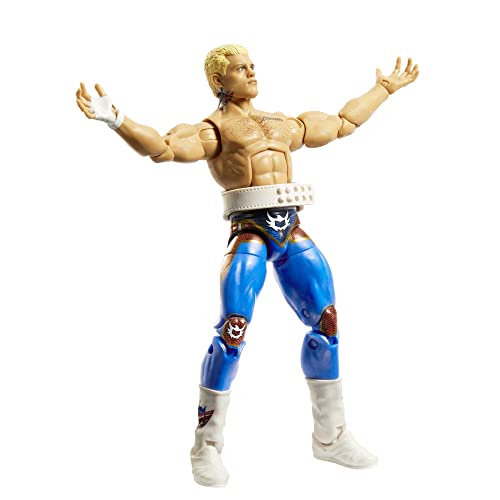 Mattel WWE Cody Rhodes Elite Collection Action Figure, Deluxe Articulation & Life-like Detail with Iconic Accessories, 6-inch