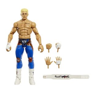 mattel wwe cody rhodes elite collection action figure, deluxe articulation & life-like detail with iconic accessories, 6-inch