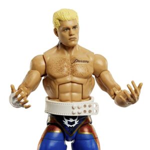 Mattel WWE Cody Rhodes Elite Collection Action Figure, Deluxe Articulation & Life-like Detail with Iconic Accessories, 6-inch