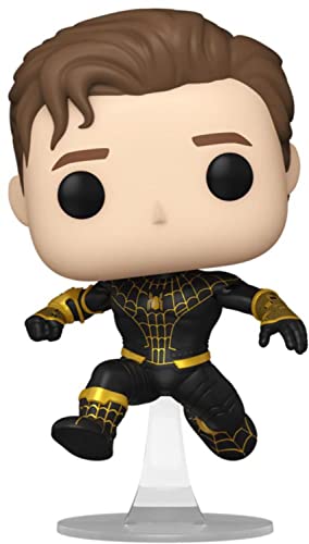 Funko Pop Marvel's Spiderman No Way Home: (Black/Gold) (Unmasked) Figure (AAA Anime Exclusive)