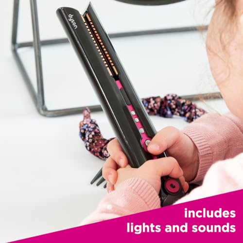 Casdon Dyson Toys - Supersonic & Corrale Deluxe Styling Set - Toy Straightener & Hairdryer with Real Function - Features Interactive Lights & Sounds - for Children Aged 3+