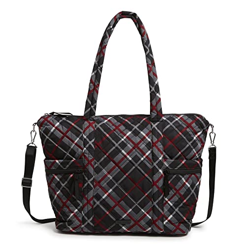 Vera Bradley Women's Performance Twill Large Multi-Strap Tote Bag, Paris Plaid, One Size