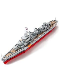 dovob military fletcher-class destroyer model building blocks kit, 1338 pieces bricks, stem toys for kits or adult