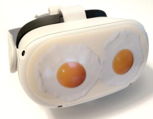 egg eyes decal for quest 2 vr headset - meta/oculus - glossy vinyl sticker