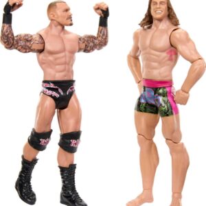 Mattel WWE Randy Orton & Matt Riddle Championship Showdown Action Figure 2-Pack with RAW Tag Team Championship, 6-inch