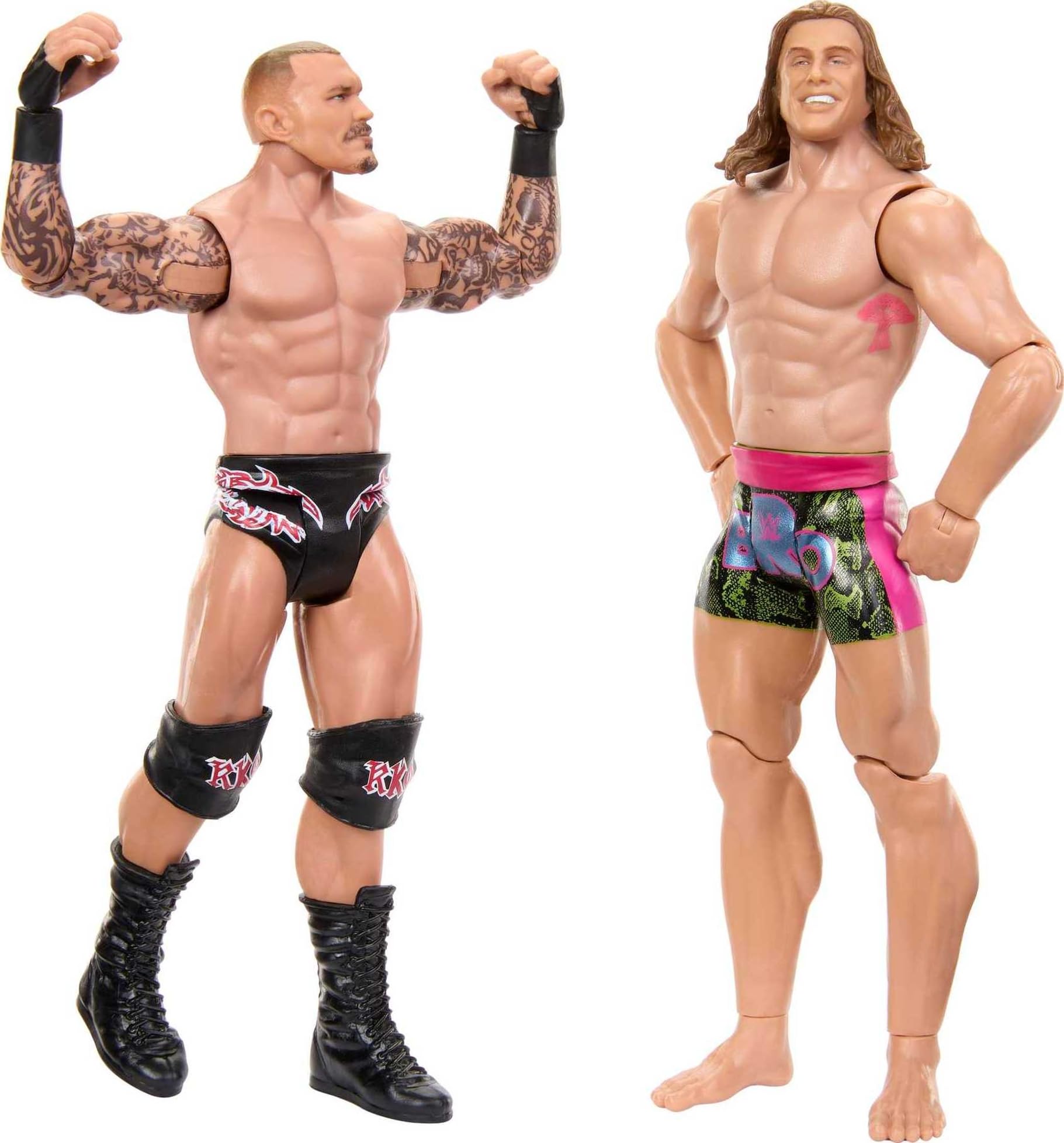 Mattel WWE Randy Orton & Matt Riddle Championship Showdown Action Figure 2-Pack with RAW Tag Team Championship, 6-inch