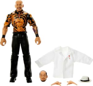 mattel wwe happy corbin elite collection action figure, deluxe articulation & life-like detail with iconic accessories, 6-inch