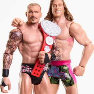 Mattel WWE Randy Orton & Matt Riddle Championship Showdown Action Figure 2-Pack with RAW Tag Team Championship, 6-inch