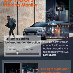 Vantrue E2 Dash Cam Front and Rear with Voice Control, 2.7K + 2.7K Dual Dash Camera for Cars, WiFi, GPS, STARVIS Night Vision, Buffered Parking Mode, G-Sensor, 2.45" IPS, 160°, WDR, Support 512GB