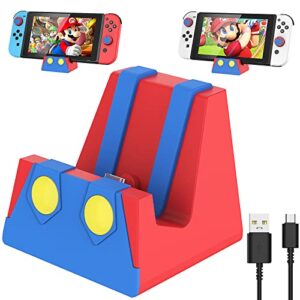 heiying charging dock for switch, switch lite and switch oled - portable charger base stand with type c port