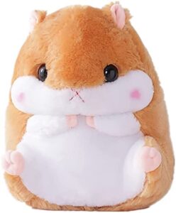 hgplvxj hamster plush toy, hamster stuffed animal plush pillow birthday xmas gift for kids (brown 15.7''x11.8'')