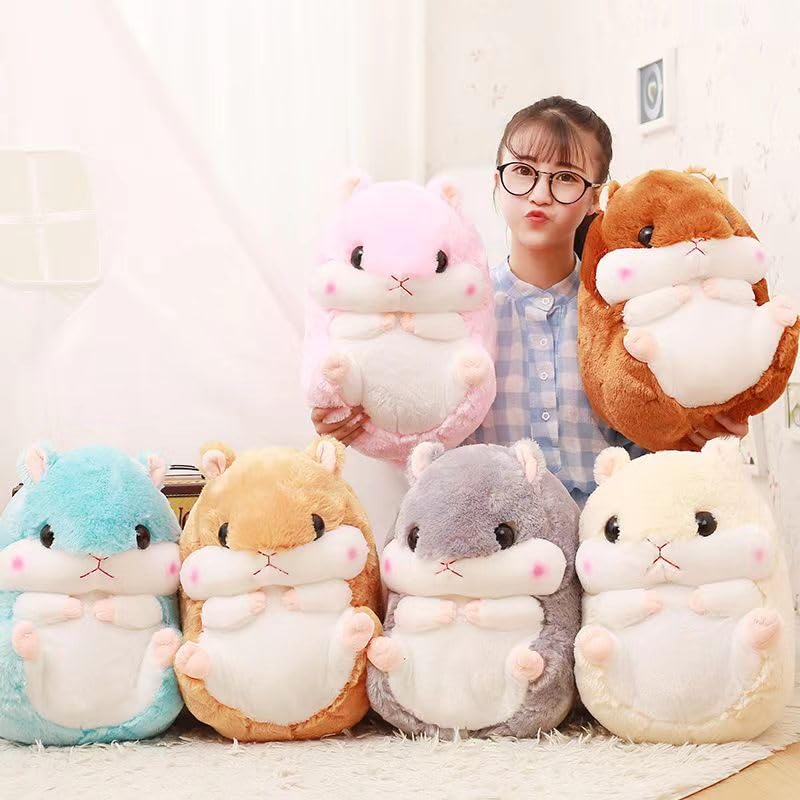 Hgplvxj Hamster Plush Toy, Hamster Stuffed Animal Plush Pillow Birthday Xmas Gift for Kids (Brown 15.7''x11.8'')