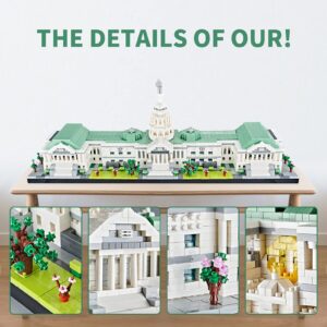 Kadablk Big Architecture US Capitol Model Construction,Mini DIY STEM Assembly Toys, Landmark Model,3630 PCS for Adults and Kids Skyscraper Building Block Set,Micro Blocks Set