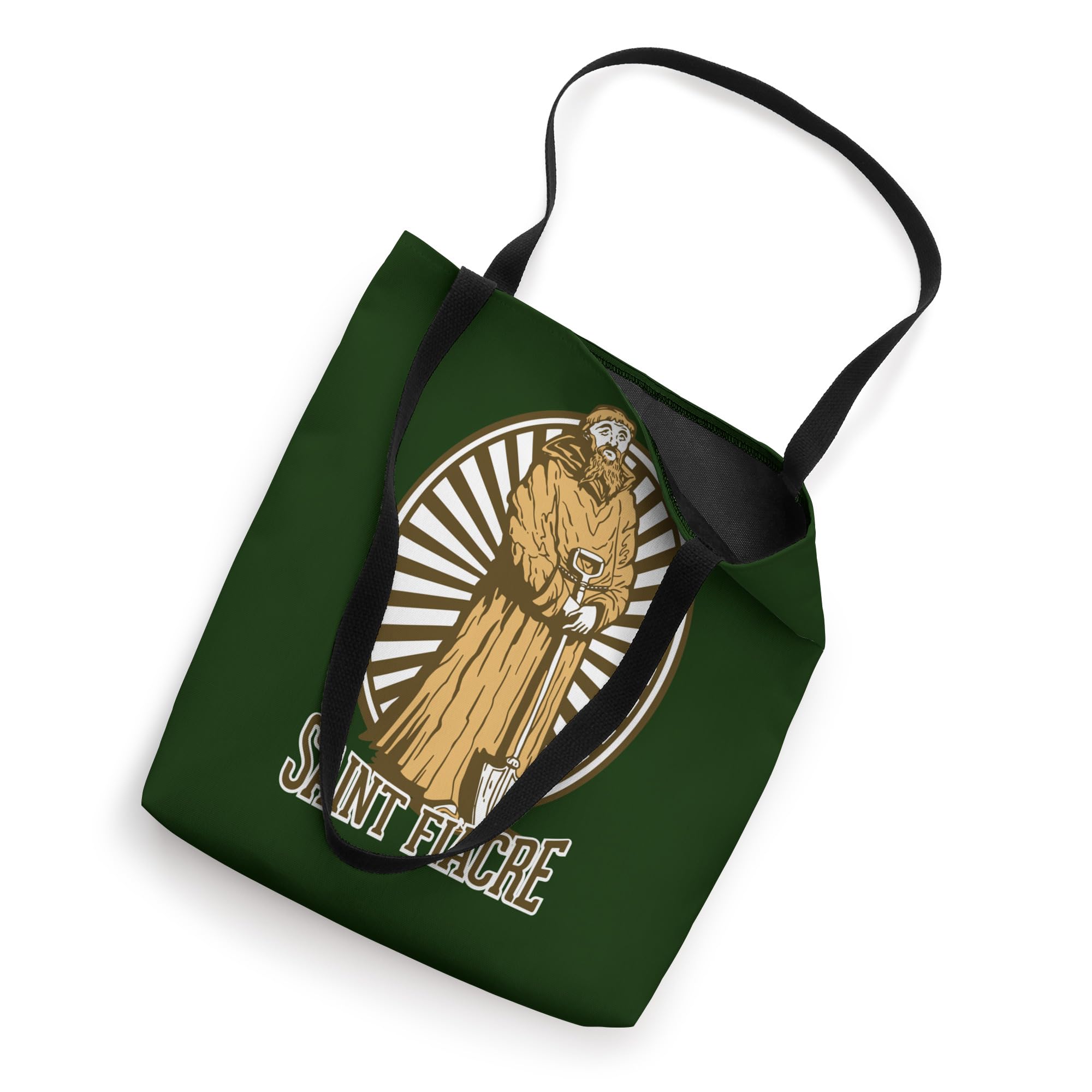 Saint Fiacre Patron Saint of Gardeners Catholic Garden Irish Tote Bag