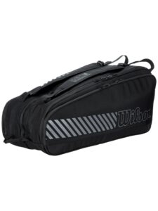 wilson night session tour 12pk racket bag racket, adult unisex, black/reflective/ (multicoloured), one size, black/reflective/ (multicolor), one size, sport