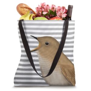 Nightingale Bird Birdlover Birdwatcher Animal Biologist Tote Bag