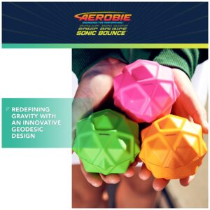 Aerobie Sonic Bounce Ball, Spiky Bouncy Balls for Kids & Kids Toys, Outdoor Games & Birthday Party Favors for Kids & Teens Aged 8 & Up, 3-Pack