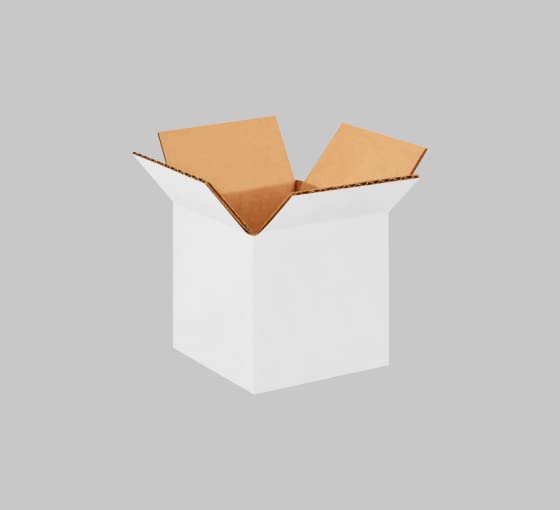 BannerBuzz Shipping Corrugated Box, 100% Recyclable, Made of Single Wall C Flute Corrugated Fiberboard in Semi-gloss White Kraft Paper with ECT 25# (12" x 10" x 8", Pack of 100)