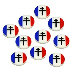 litko world war two miniature wargames national faction token game pieces compatible with bolt action (10) (free france)