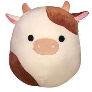 squishmallows official kellytoy plush farm squad squishy soft plush toy animals (ronnie cow, 4.5 inch)