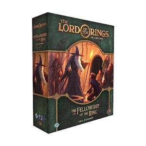 the lord of the rings the card game the fellowship of the ring saga expansion - cooperative adventure game, strategy game, ages 14+, 1-4 players, 30-120 min playtime, made by fantasy flight games