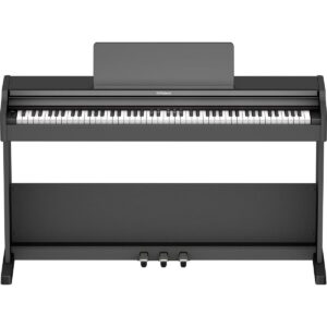 Roland RP107 Digital Compact and Affordable Home Piano with Traditional Upright Styling | Perfect for Beginners |Onboard Bluetooth & More,Black