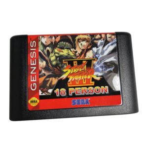 street fighter iii 18 person-game cartridge - electronic games 16 bit md game card for pal and ntsc version