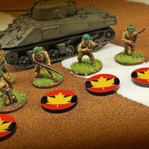 LITKO World War Two Miniature Wargames 25mm National Faction Token | Country Game Pieces Compatible with Bolt Action (10) (Canadian Commonwealth)