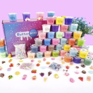 45 Pack Mini Butter Slime Kit, Scented Slime Party Favor Gifts, DIY Putty Stress Relief Toy for Kids, Girls and Boys, Soft & Non-Sticky