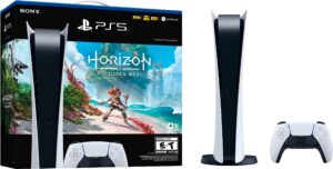 playstation 5 digital edition ps5 console horizon forbidden west bundle (^disc free) - u deal (renewed)