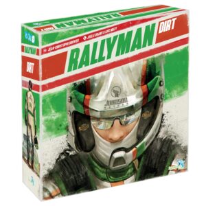 synapses games | rallyman: dirt | strategy board game | race cars with dice | 1 to 6 players | 60 minutes | ages 10+