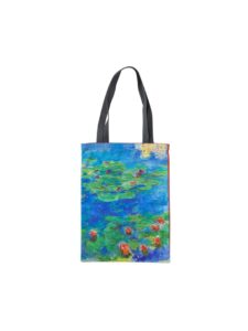 today is art day - claude monet - water lilies - tote bag - 13.5" x 17.5"