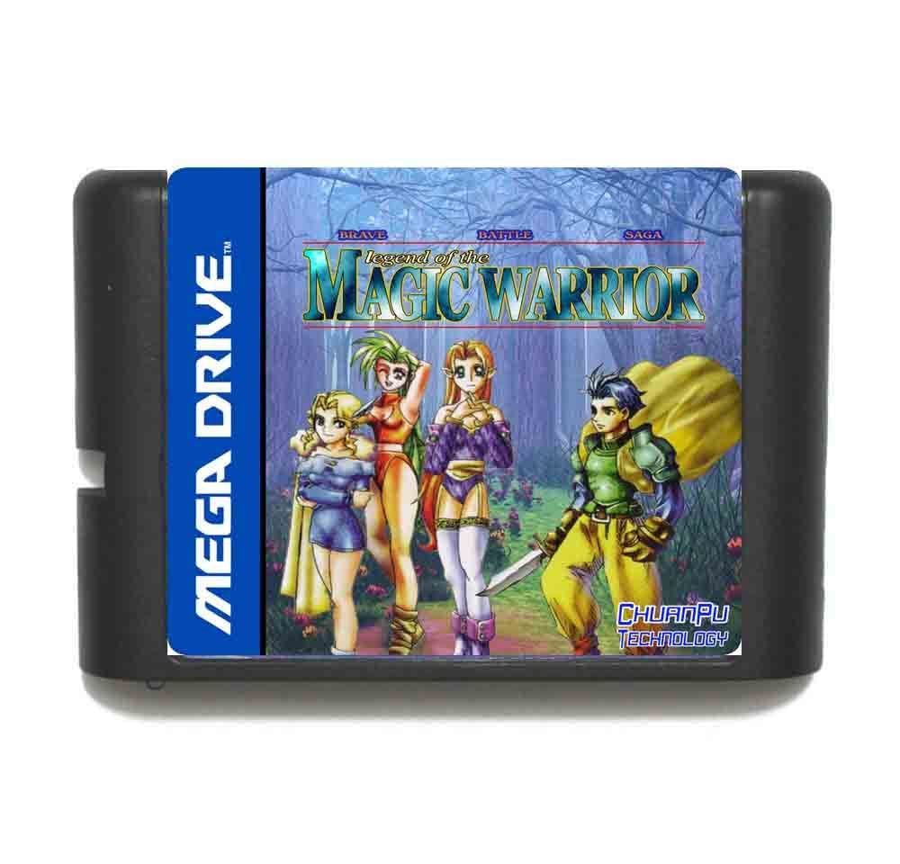 Brave Battle Saga Legend of the Magic Warrior 16 bit MD Game Card For Sega Mega Drive For Genesis-PAL-J