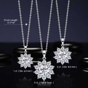 Jewelry for Wife Women Diamond Necklace for Women 1CT-3CT Wedding Anniversary Birthday Gifts for Wife Girlfriend Women's jewelry Sunflower Moissanite Pendant Necklaces Gift for Her Mom Daughter Grandma on Birthday Anniversary Christmas Mother’s Day Valent