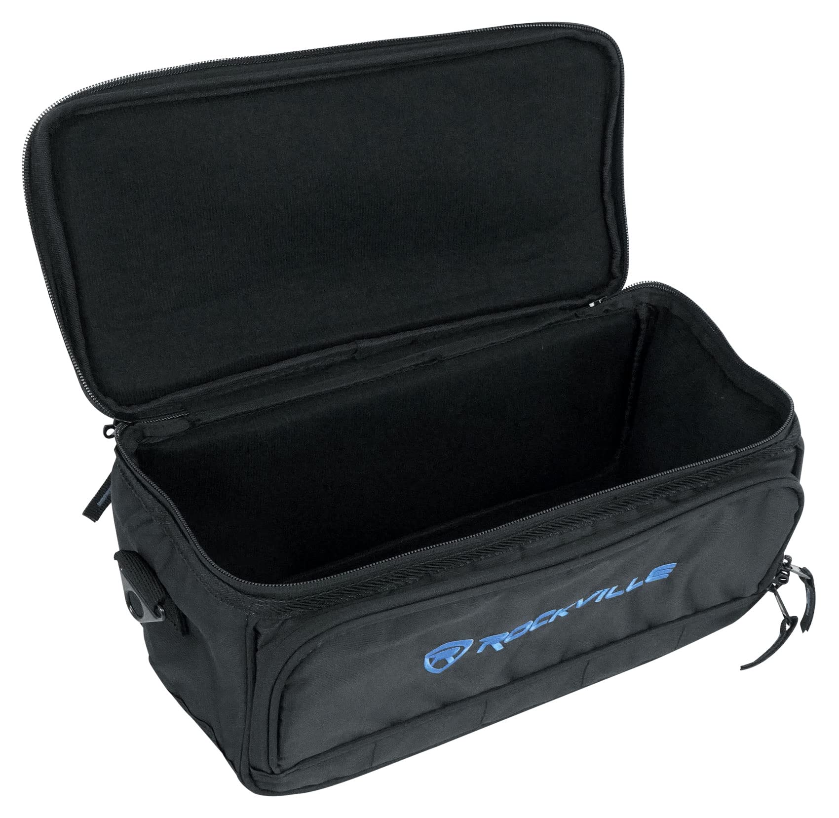 Rockville MB147 DJ Gear Mixer Gig Bag Case 14" x 7" x 6.5" + 13" Laptop Pocket,Black