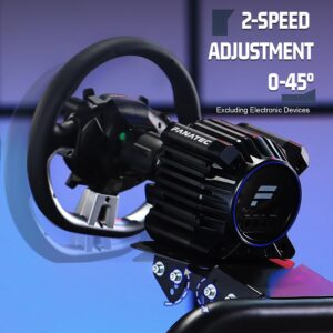 Marada Racing simulator Cockpit with Red Seat Fit for Logitech G25 G27 G29 G920,Thrustmaster/Fanatec race car seat, Adjustable driving simulator Steering Wheel Stand, Wheel,Pedal & Shifter Not Include