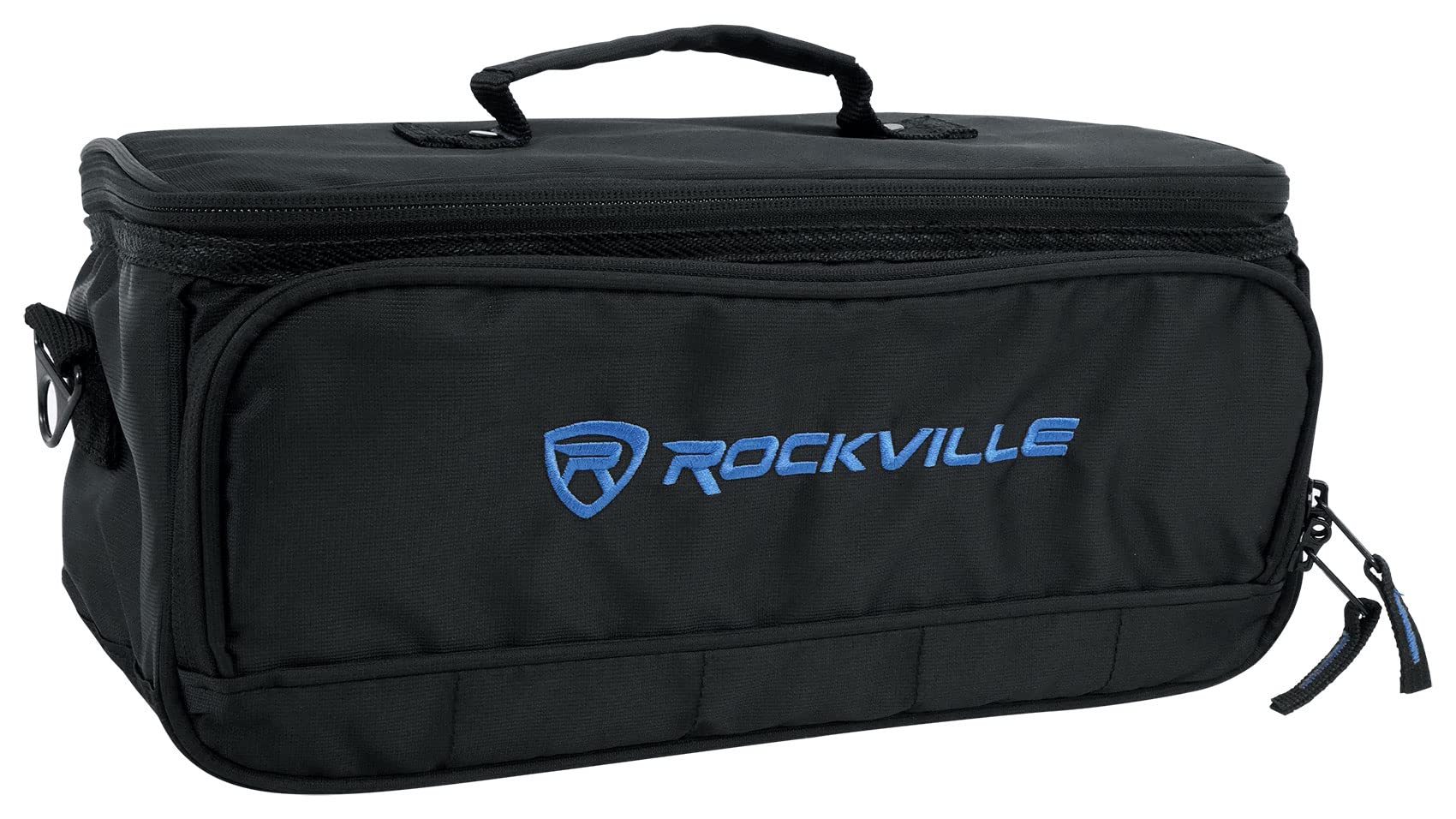 Rockville MB147 DJ Gear Mixer Gig Bag Case 14" x 7" x 6.5" + 13" Laptop Pocket,Black